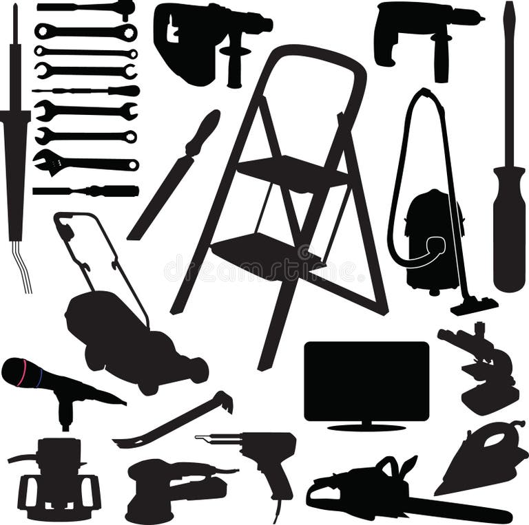 Hand Tool Silhouette Stock Illustrations – 35,784 Hand Tool Silhouette ...