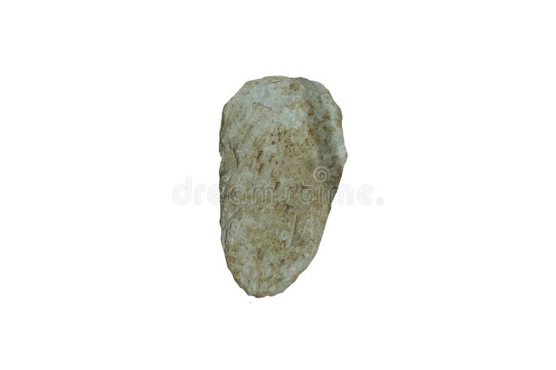Sample of Paleolithic Age Stone Tool Isolated on White Background ...
