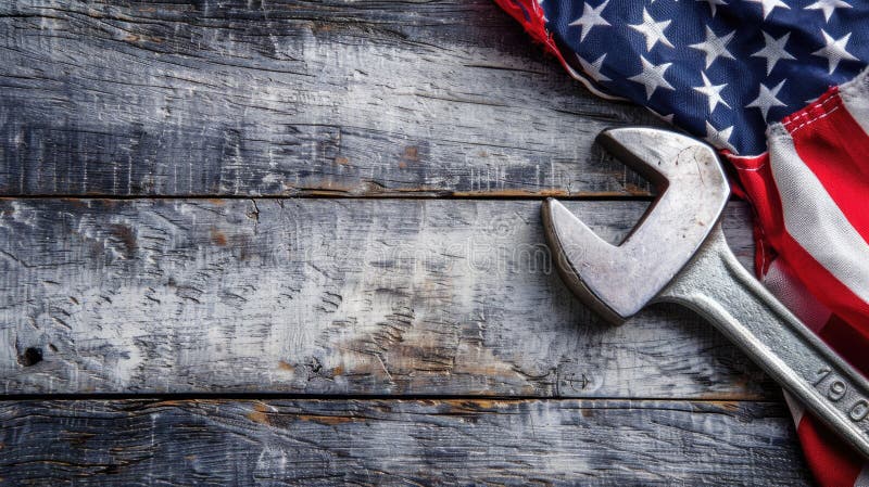 A Tool and Symbol on a Wooden Board, Suitable for DIY Projects or ...