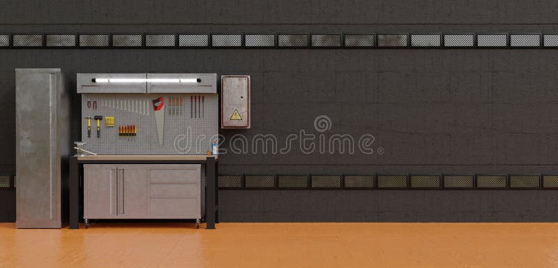 Tool Table Inside Industrial Building Industrial Background Industrial ...