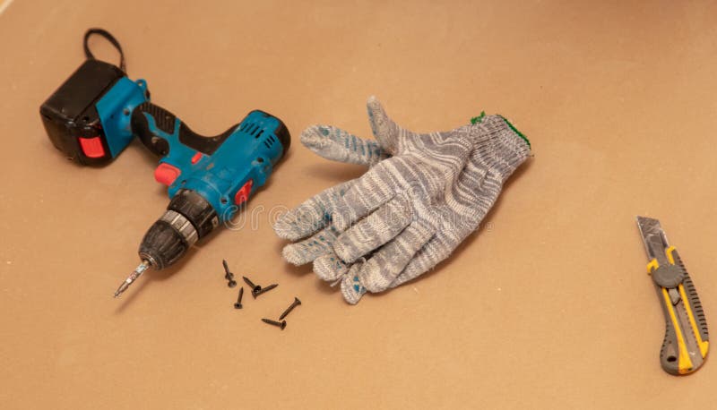 Tool To Repair the Walls in the Room Stock Photo - Image of ...