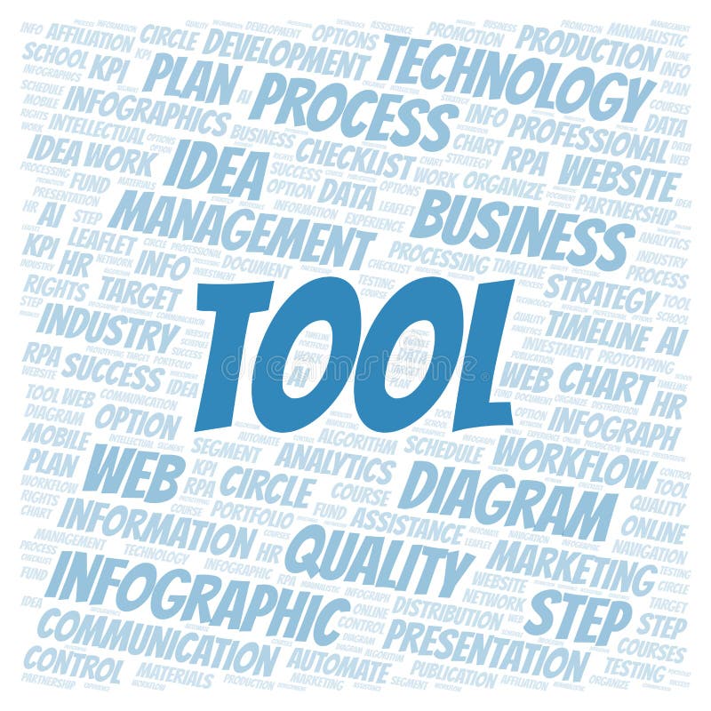 Tool Typography Word Cloud Create with the Text only. Stock ...