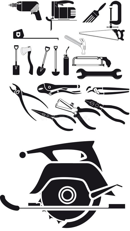 Vector Illustration Set of 4 Different Power Tools Stock Vector ...