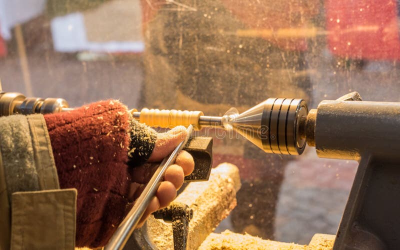 The Tool Wood Handle Making Process. the Hands of the Craftsman Who ...