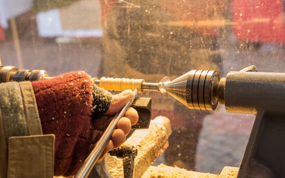 The Tool Wood Handle Making Process. the Hands of the Craftsman Who ...