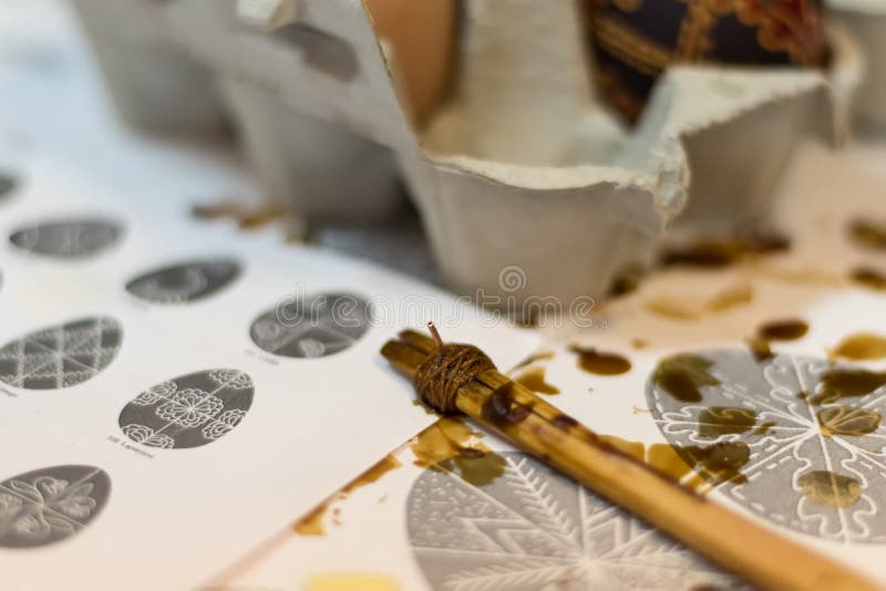 A Tool for Writing on Easter Eggs Stock Photo - Image of isolated ...