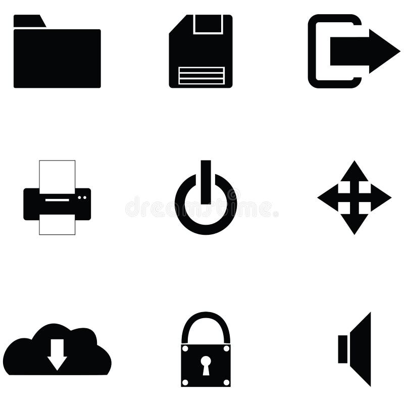 Toolbar icon set stock vector. Illustration of return - 120572990