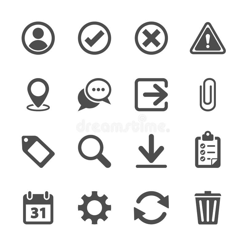 Toolbar Icon Set, Vector Eps10 Stock Vector - Illustration of ...