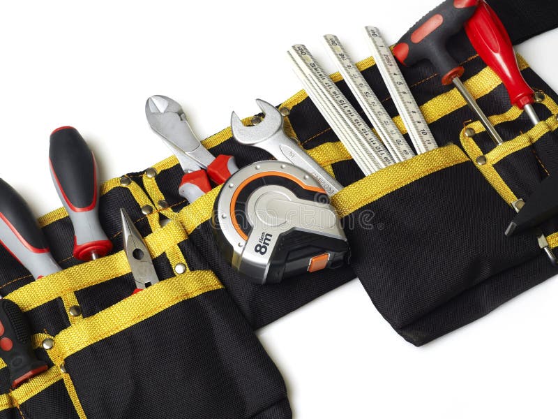 Toolbelt with tools stock image. Image of building, industry - 31498301