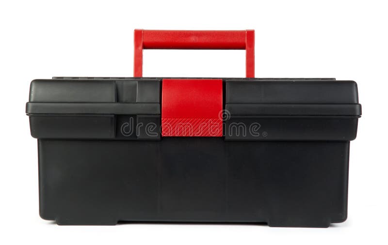 Empty Red Toolbox stock photo. Image of toolbox, hinges - 19206318