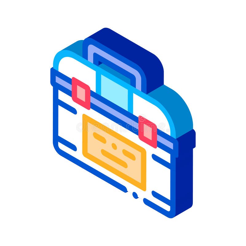 Toolbox Case Isometric Icon Vector Illustration Stock Vector ...
