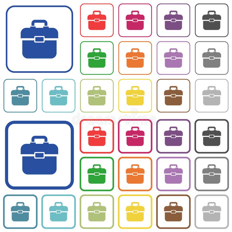 Toolbox Outlined Flat Color Icons Stock Vector - Illustration of icons ...