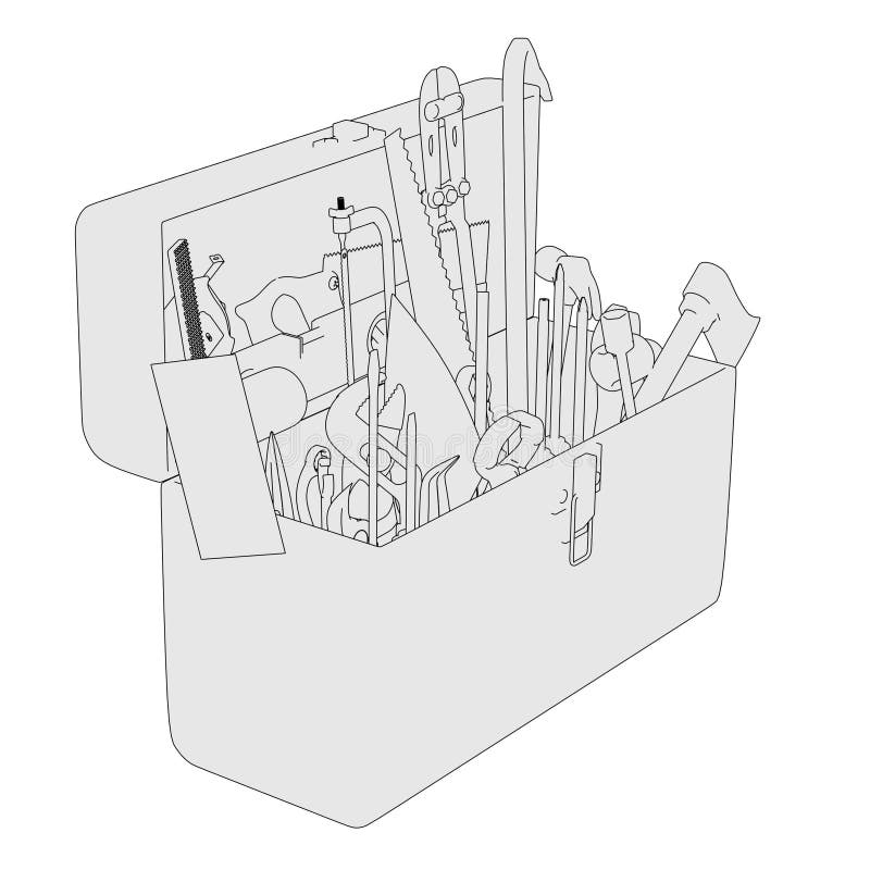 Toolbox stock illustration. Illustration of industrial - 54993850