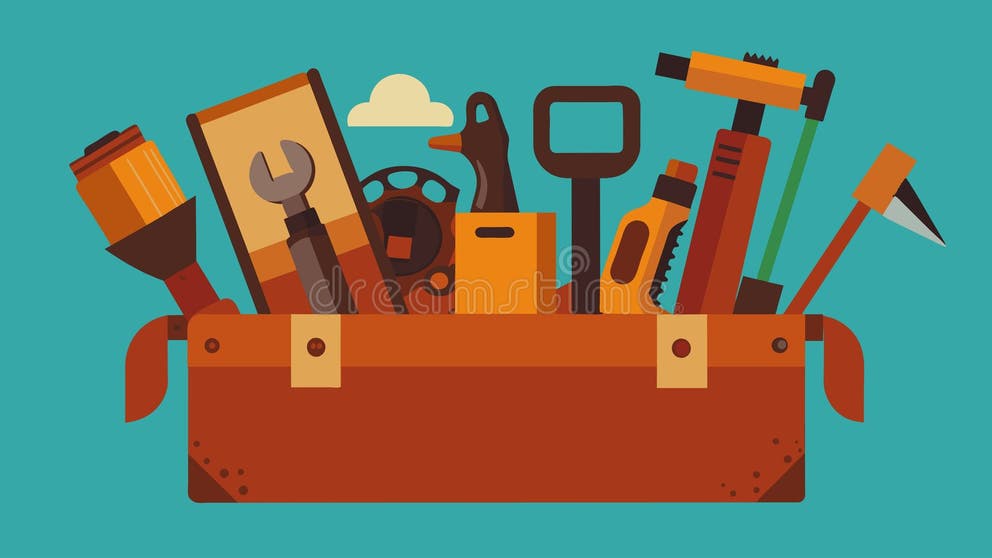 A Toolbox Filled with Old Rusted Tools Repurposed into Unconventional ...