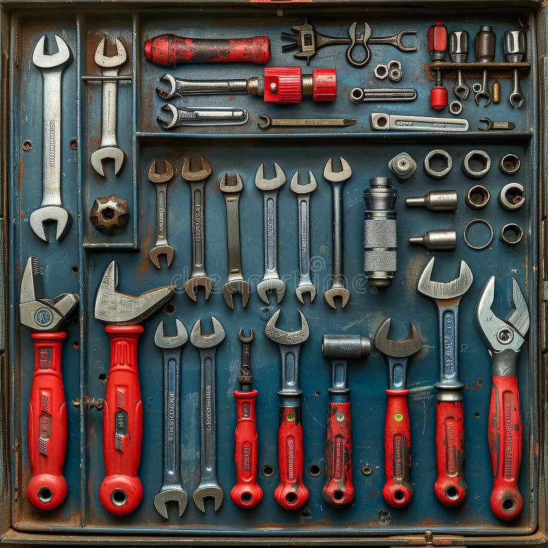 A Toolbox Full of Tools Including Wrenches, Pliers, and Screwdrivers ...