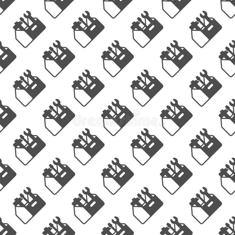 Toolbox with Hammer, Screwdriver and Wrench Solid Seamless Pattern ...