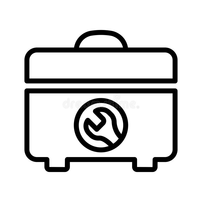 Toolbox, hardware Icon stock vector. Illustration of repair - 223737091