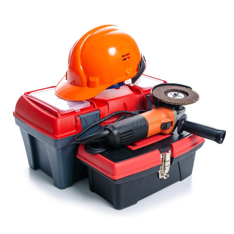 Toolbox, Helmet, Building Tools Stock Image - Image of black ...