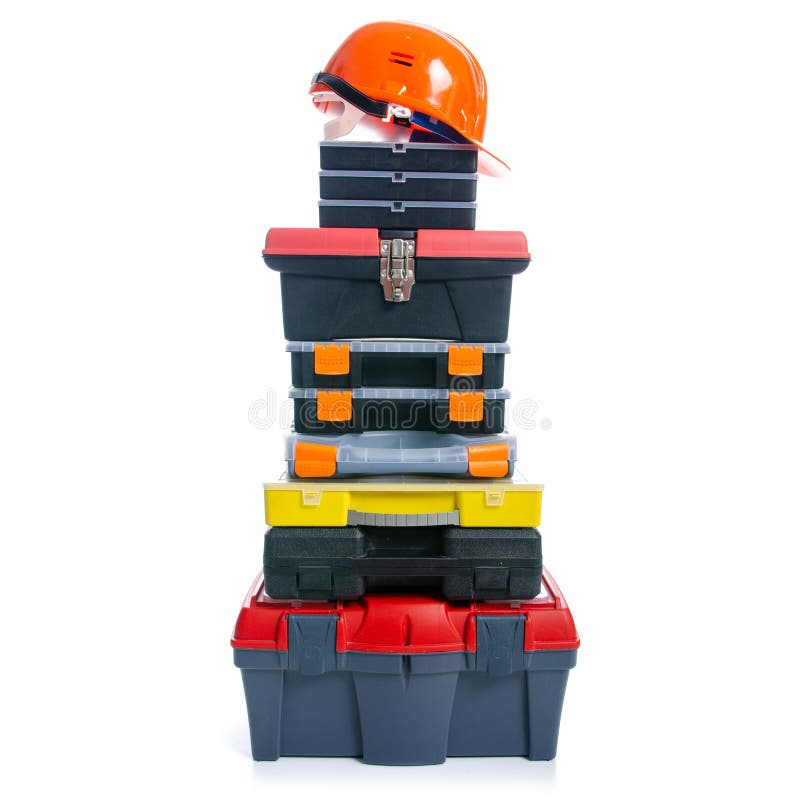 Toolbox, Helmet, Building Tools Stock Image - Image of black ...