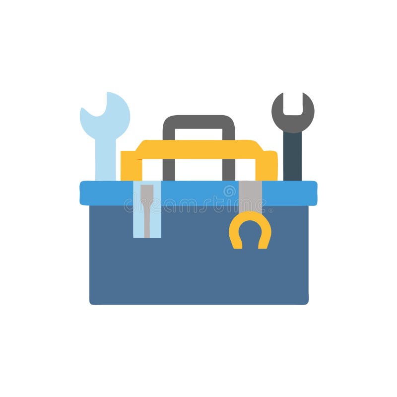 Toolbox Icon for Construction Projects Stock Image - Illustration of ...
