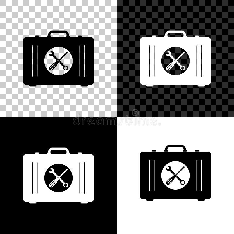 Toolbox Icon Isolated on Black, White and Transparent Background. Tool ...