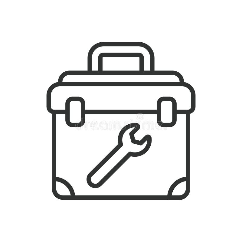 Toolbox, Icon in Line Design. Toolbox, Tool Case, Repair Kit, Tools ...