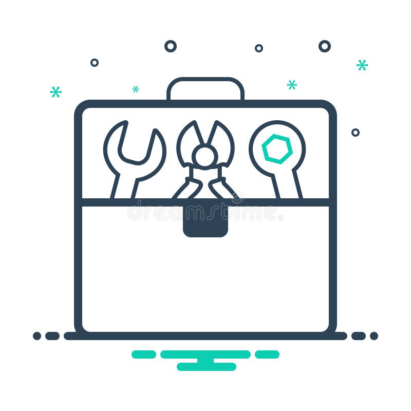 Mix Icon for Toolbox, Tool and Kit Box Stock Vector - Illustration of ...