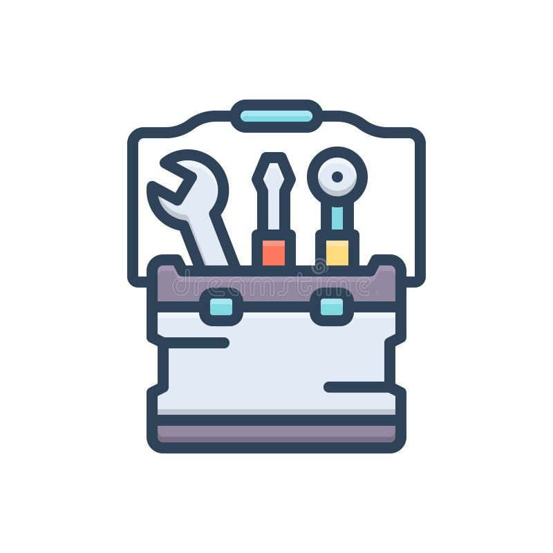 Color Illustration Icon for Toolbox, Toolkit and Service Stock ...
