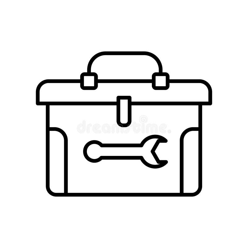 Toolbox Icon Vector Sign and Symbol Isolated on White Background ...