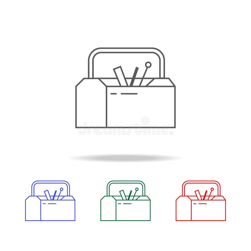 Toolbox Line Icon. Elements in Multi Colored Icons for Mobile Concept ...