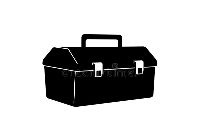 Toolbox silhouette stock vector. Illustration of toolbox - 381491314