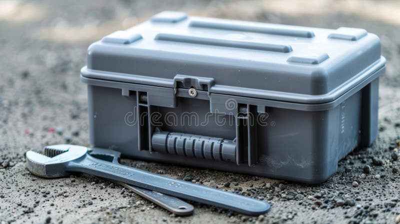 Toolbox with Simple Tools on Sandy Ground. Ready for Repair and ...