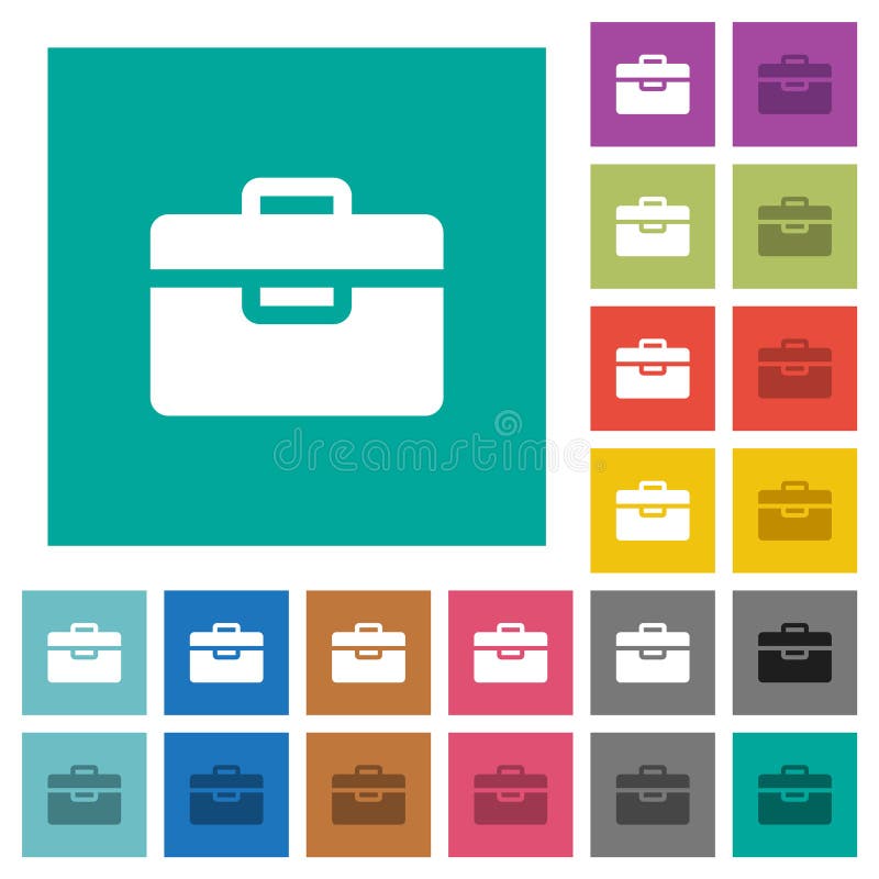 Toolbox Solid Square Flat Multi Colored Icons Stock Vector ...