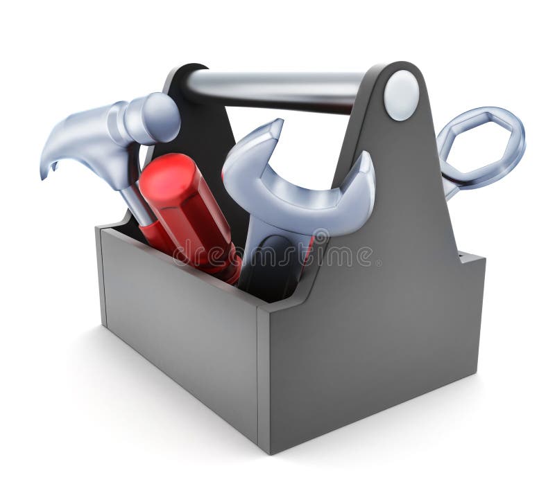 Toolbox Symbol on White Background Stock Illustration - Illustration of ...