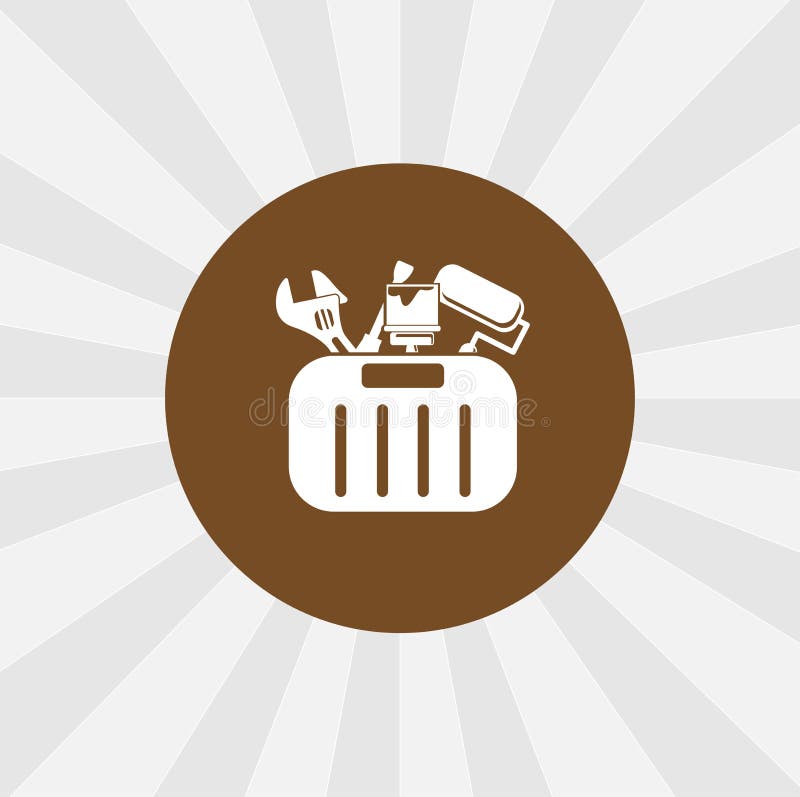 Toolbox with Tools Isolated Icon. Tool Design Element Stock Vector ...