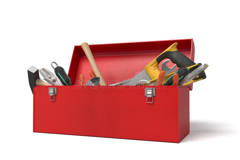 Opened Toolbox with Tools Putting in it. Workman S Toolkit. Instruments ...