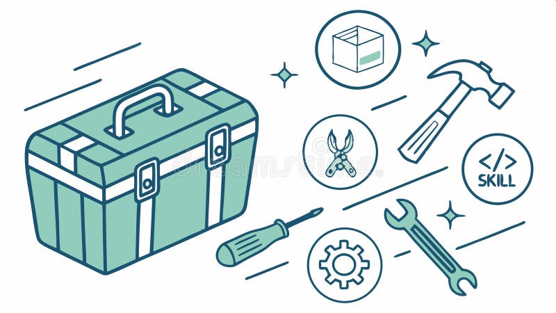 Toolbox with Tools Vector, Repair Kit, Hardware Set, DIY Tools ...