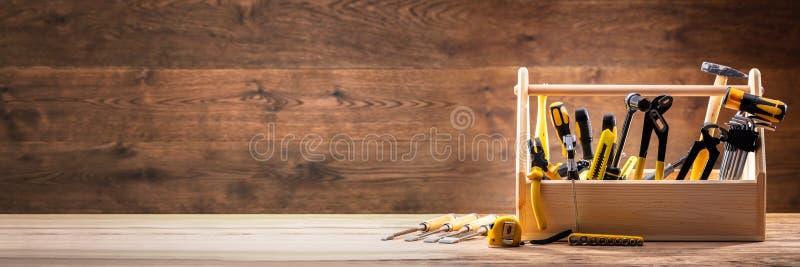 Toolbox with Various Worktools Stock Photo - Image of collection ...
