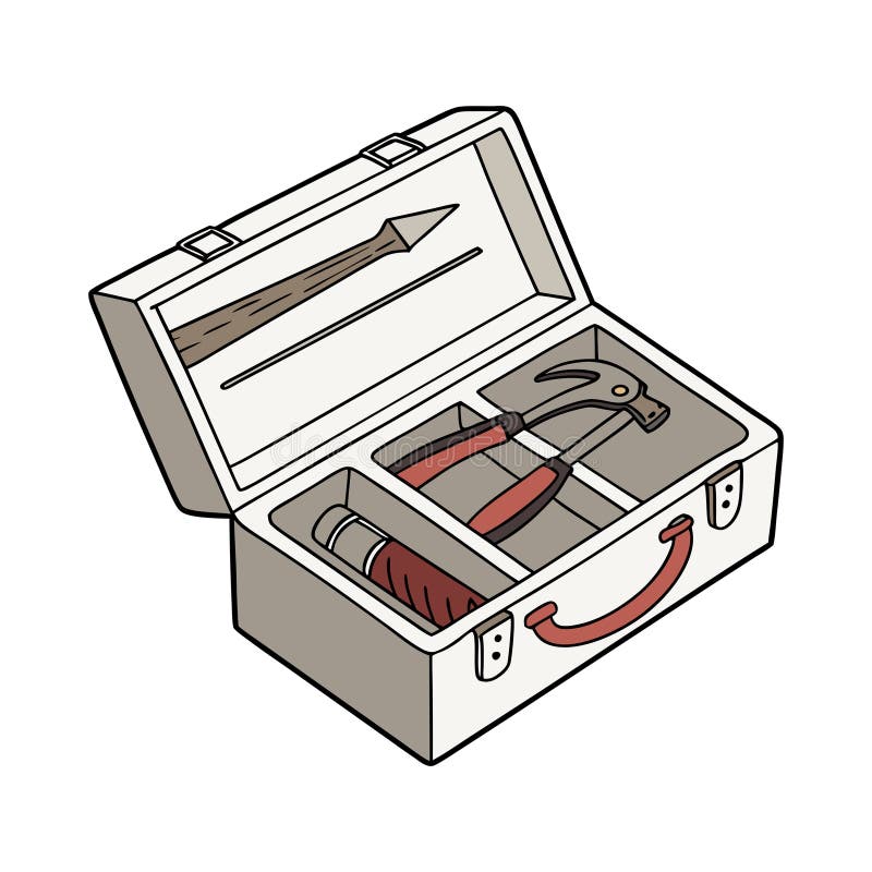 Toolbox Vector Art Illustration 3 Stock Vector - Illustration of ...