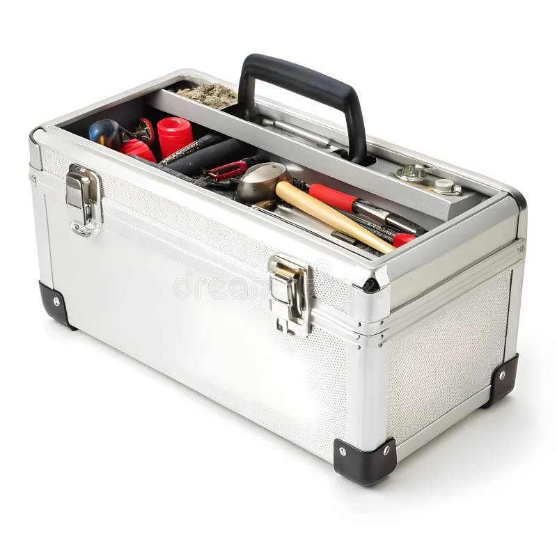 Toolbox on White Background Stock Illustration - Illustration of ...