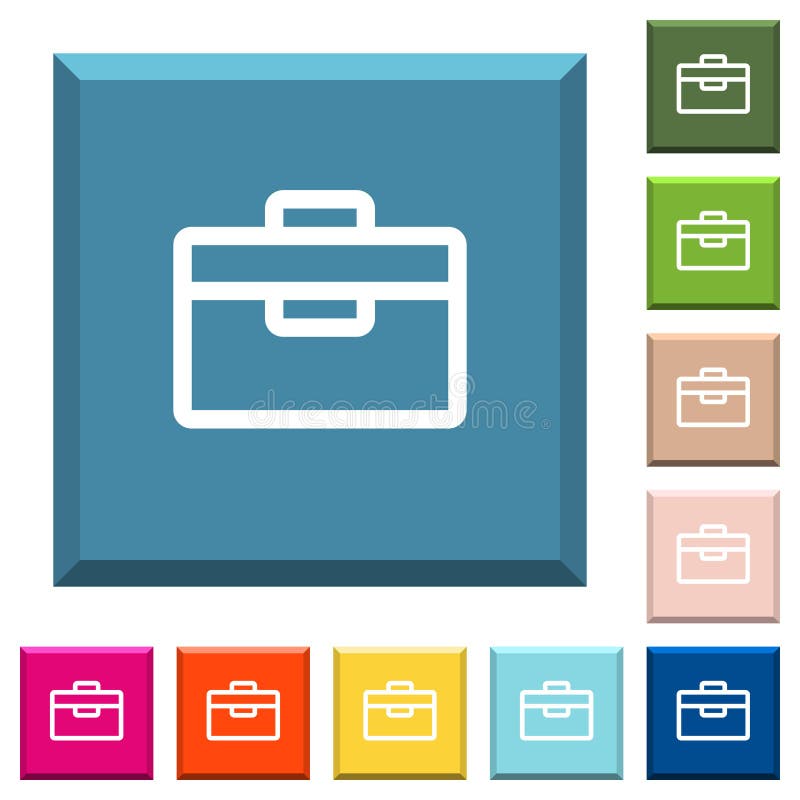 Toolbox White Icons on Edged Square Buttons Stock Illustration ...