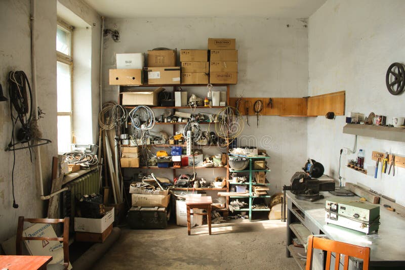 Tooling stock image. Image of tools, room, shelf, lighting - 94571049