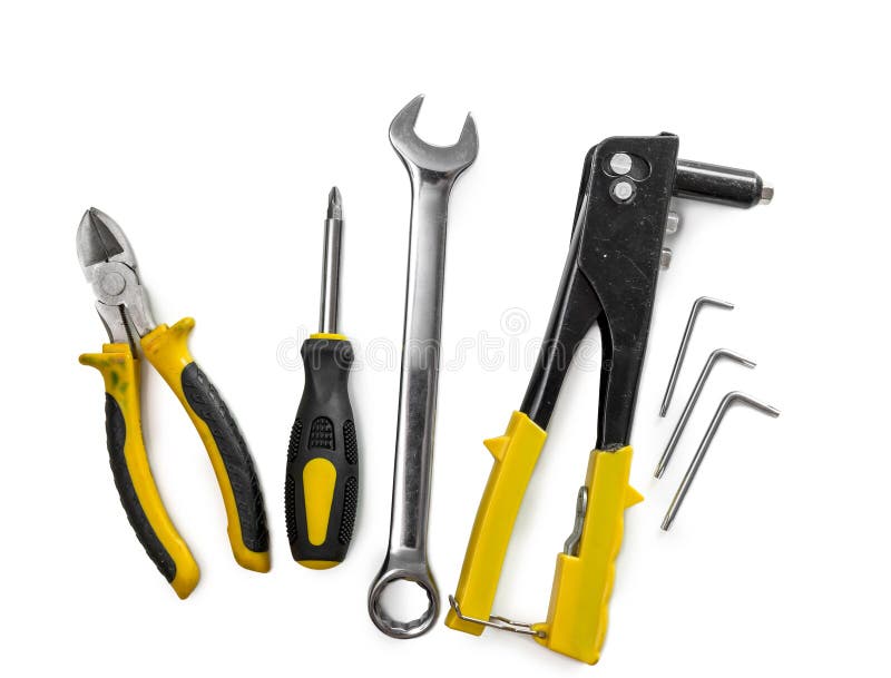 Toolkit of Different Instruments Stock Photo - Image of group, service ...