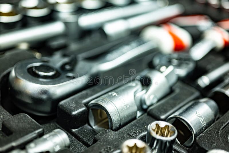 Toolkit Put Up for Sale in a Hardware Store Stock Photo - Image of ...