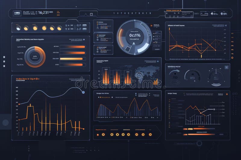 Toolkit Ui Ux Dashboard Infographic Template With Big Data Visualization Pie Charts Workflow