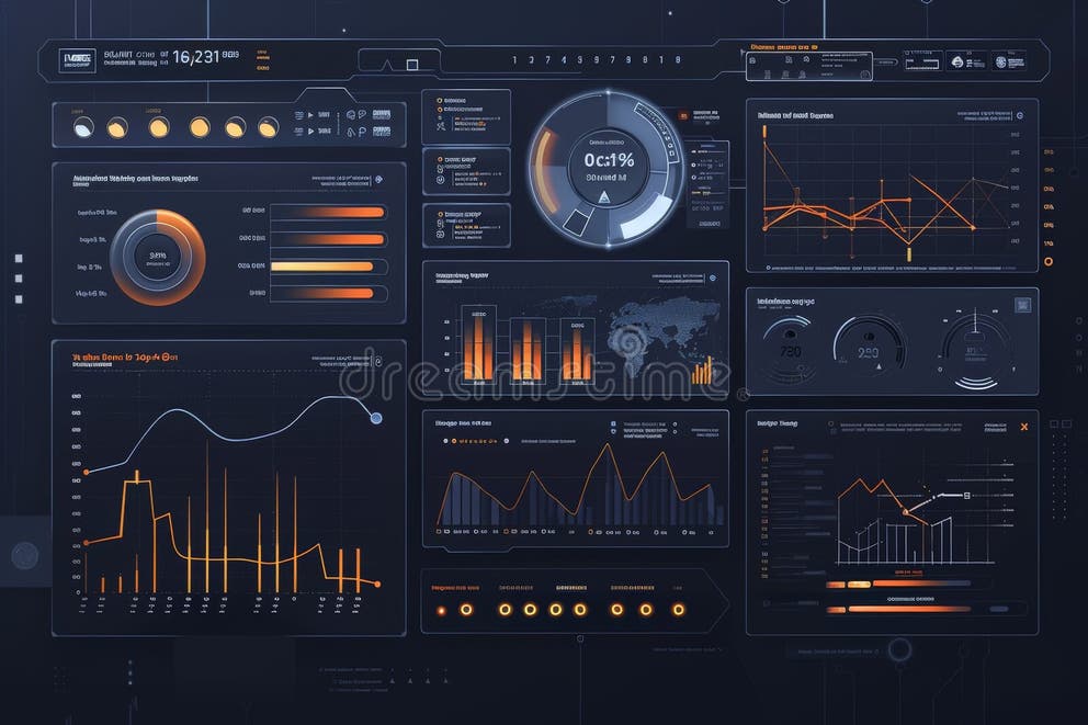 Toolkit Ui Ux Dashboard Infographic Template With Big Data Visualization Pie Charts Workflow
