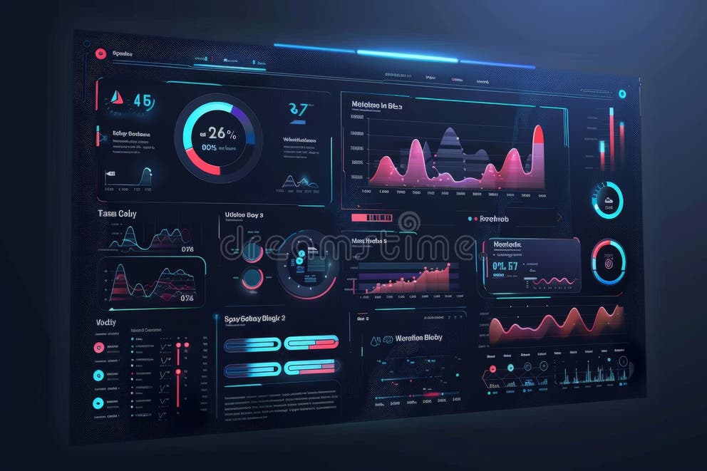 Toolkit Ui Ux Dashboard Infographic Template With Big Data Visualization Pie Charts Workflow