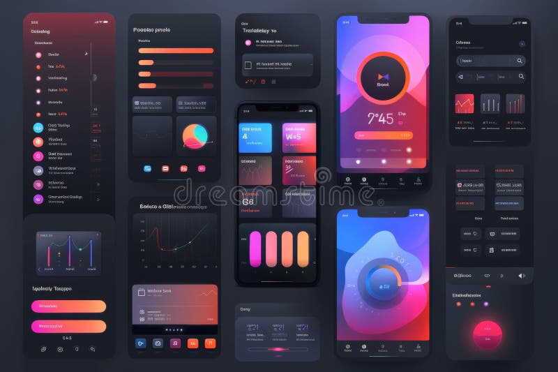 Toolkit-UI UX Scene Creator. Mobile Application Design Stock ...