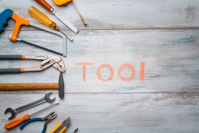 Toolkit and written Tool stock photo. Image of marketing - 144426488