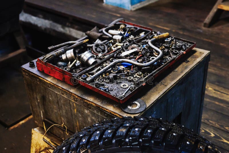 Toolmaker at the factory stock image. Image of hardware - 86000121